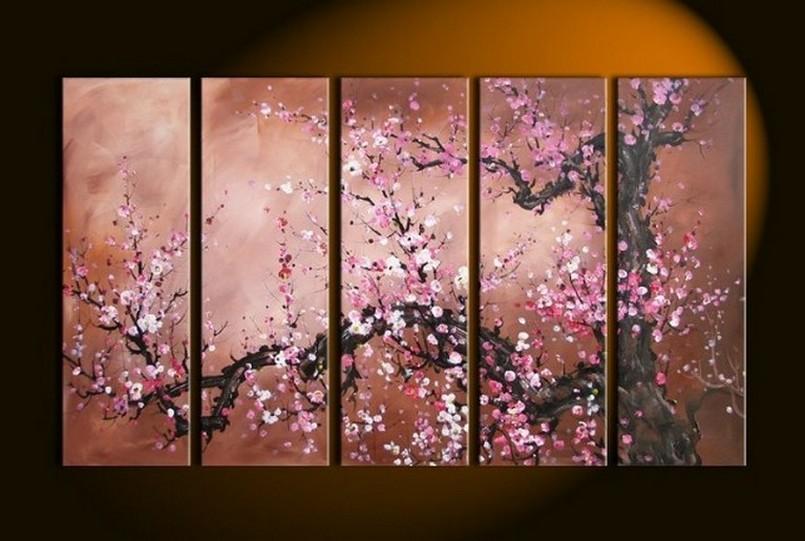 Plum Tree Painting, Large Canvas Art, Abstract Art, Flower Art, Canvas ...