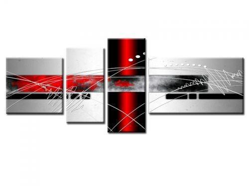 Extra Large Painting, Abstract Art, Living Room Wall Art, 4 Panel Set ...