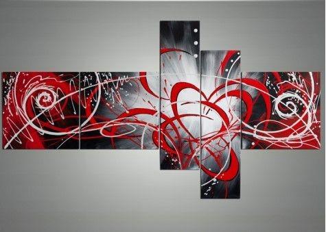 Hand Painted Canvas Art, Multiple Canvas Painting, Living Room Modern ...